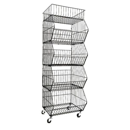 5 Tier Wire Grid Retail Display Shelf Merchandise Display Rack Stand W ...