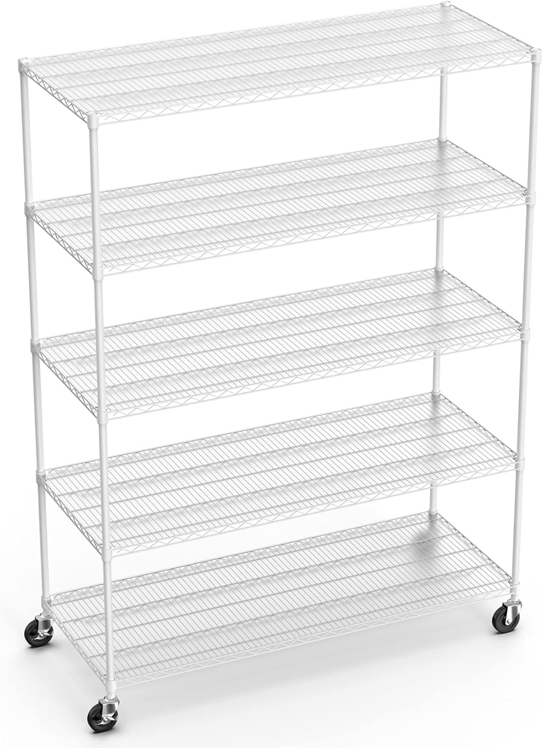 5 Tier Wire Shelving Unit 7500lbs Capacity NSF Metal Shelf, Heavy Duty ...