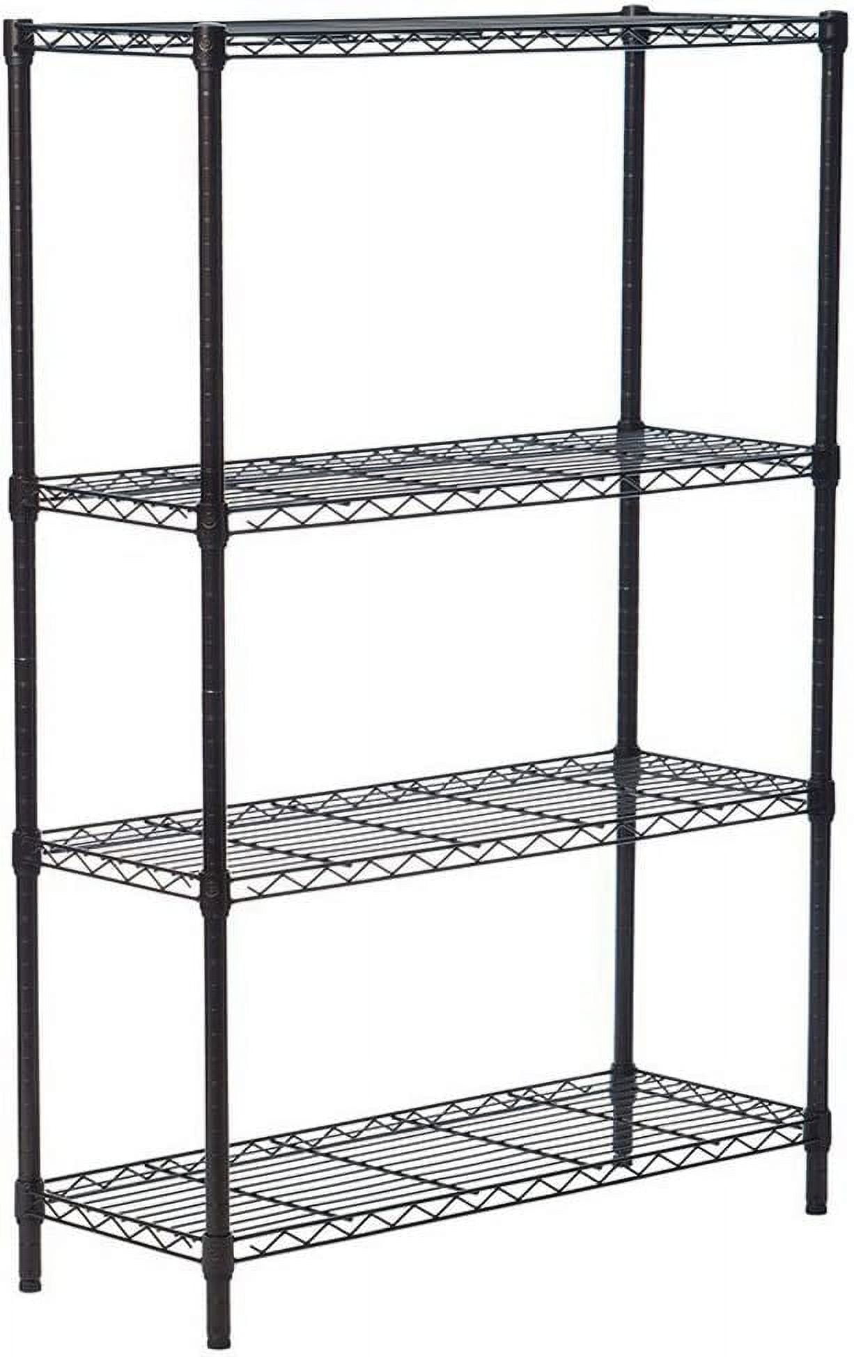 5-Tier Wire Shelving Unit Heavy Duty with Wheels Metal Shelving with ...