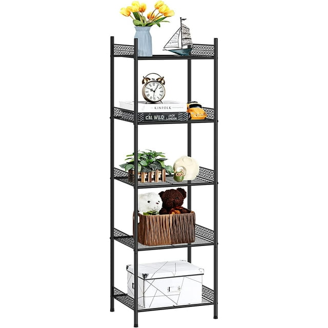 5 Tier Wire Shelving Unit Metal Storage Organizer Rack, Black - Walmart.com