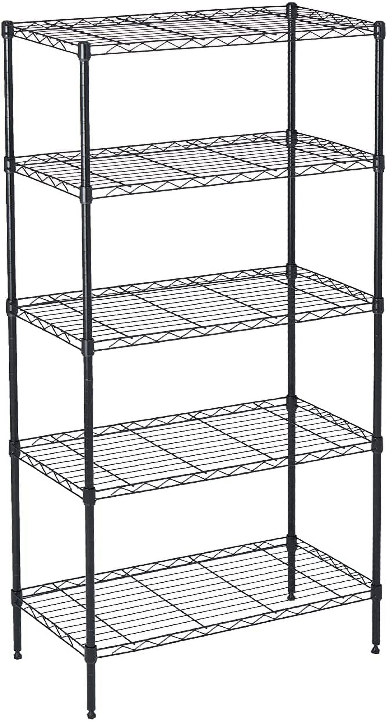 5 Tier Wire Shelving Unit Storage Rack, Metal Heavy Duty Utility ...