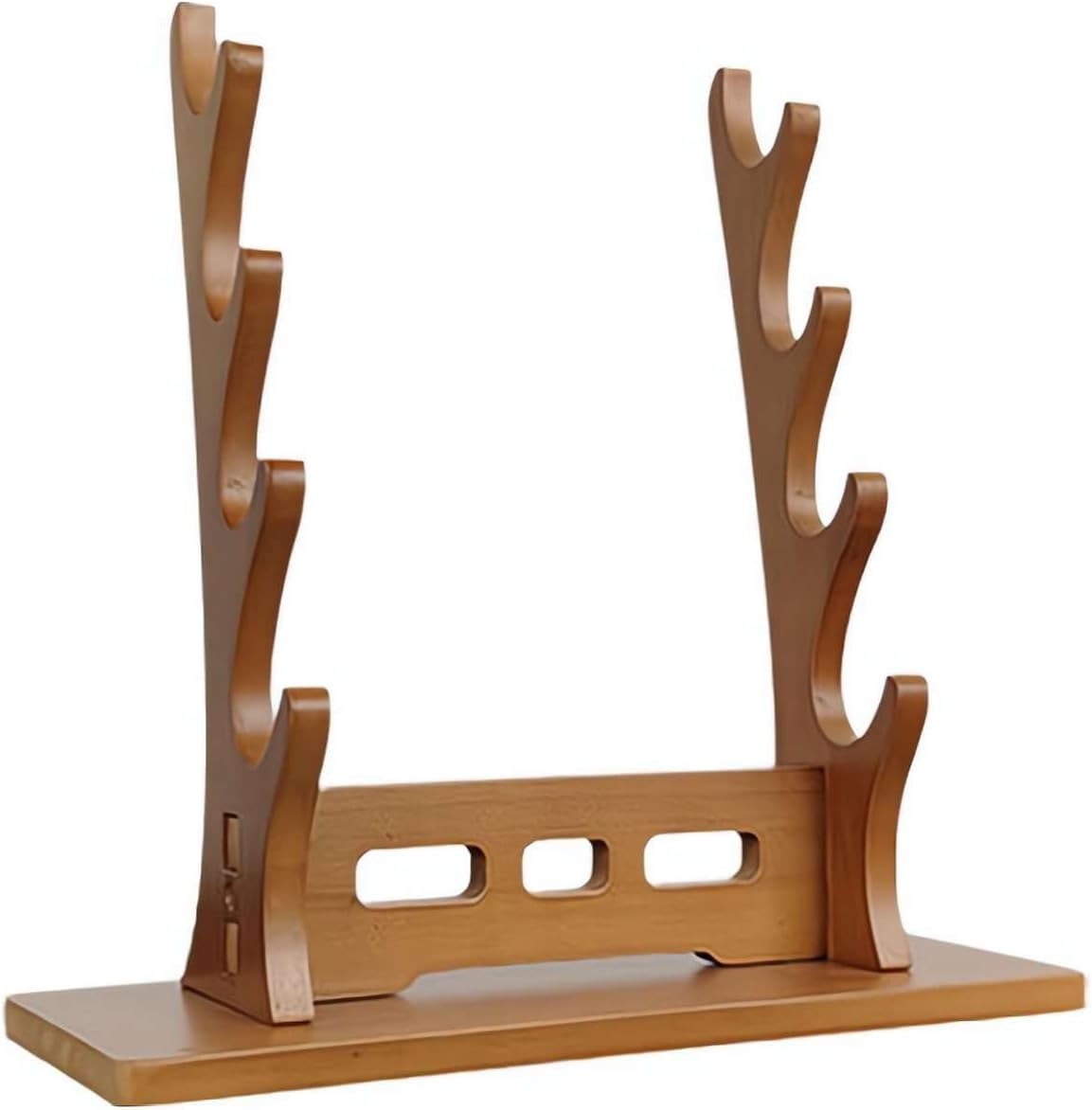 5 Tier Wood Flute Stand, Wooden Flute Rack, Swo-rd Wall Mount, Flute ...