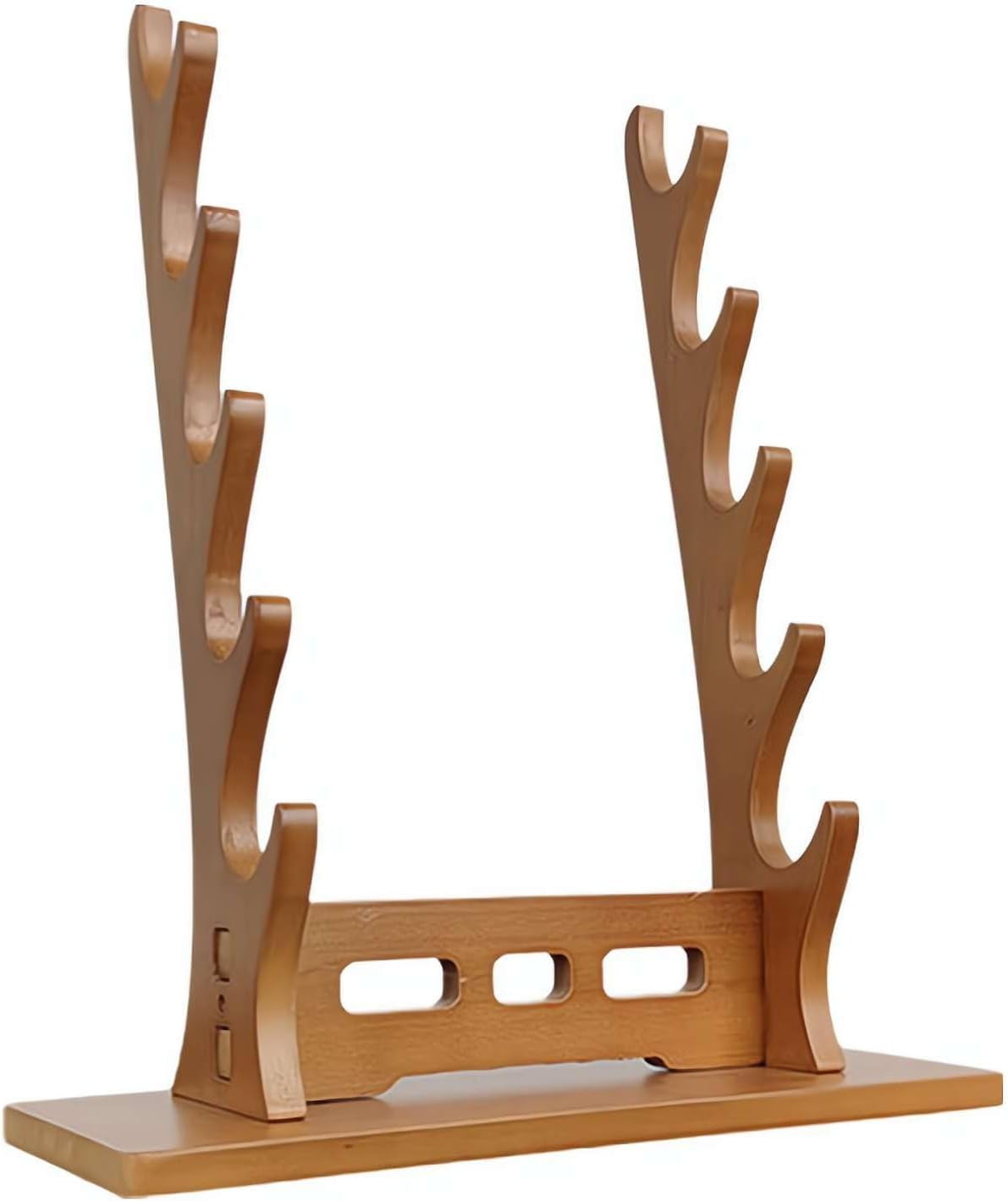 5 Tier Wood Flute Stand, Wooden Flute Rack, Swo-rd Wall Mount, Flute ...