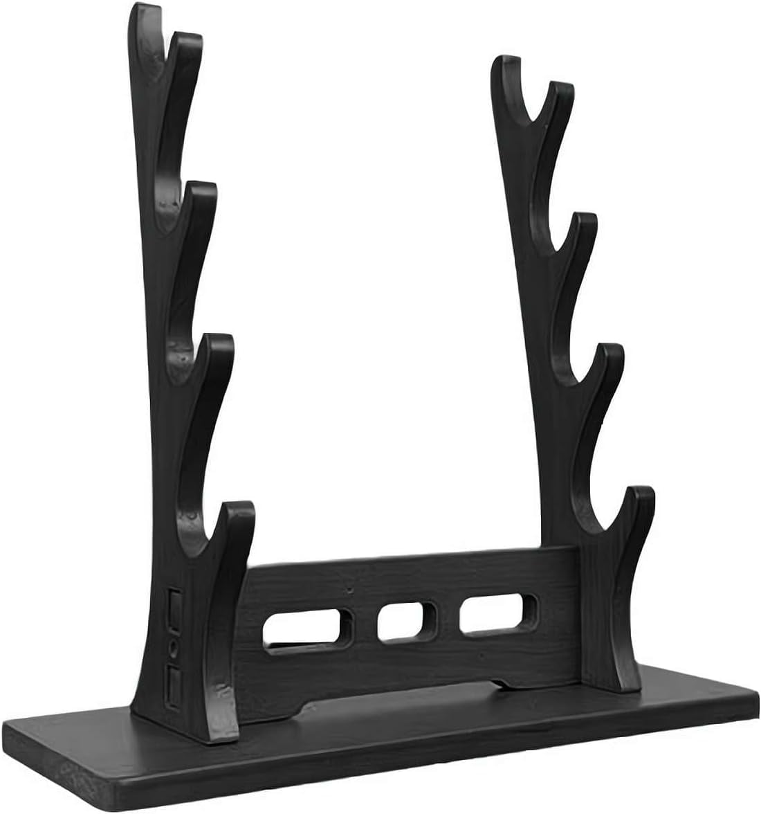 5 Tier Wood Flute Stand, Wooden Flute Rack, Swo-rd Wall Mount, Flute ...
