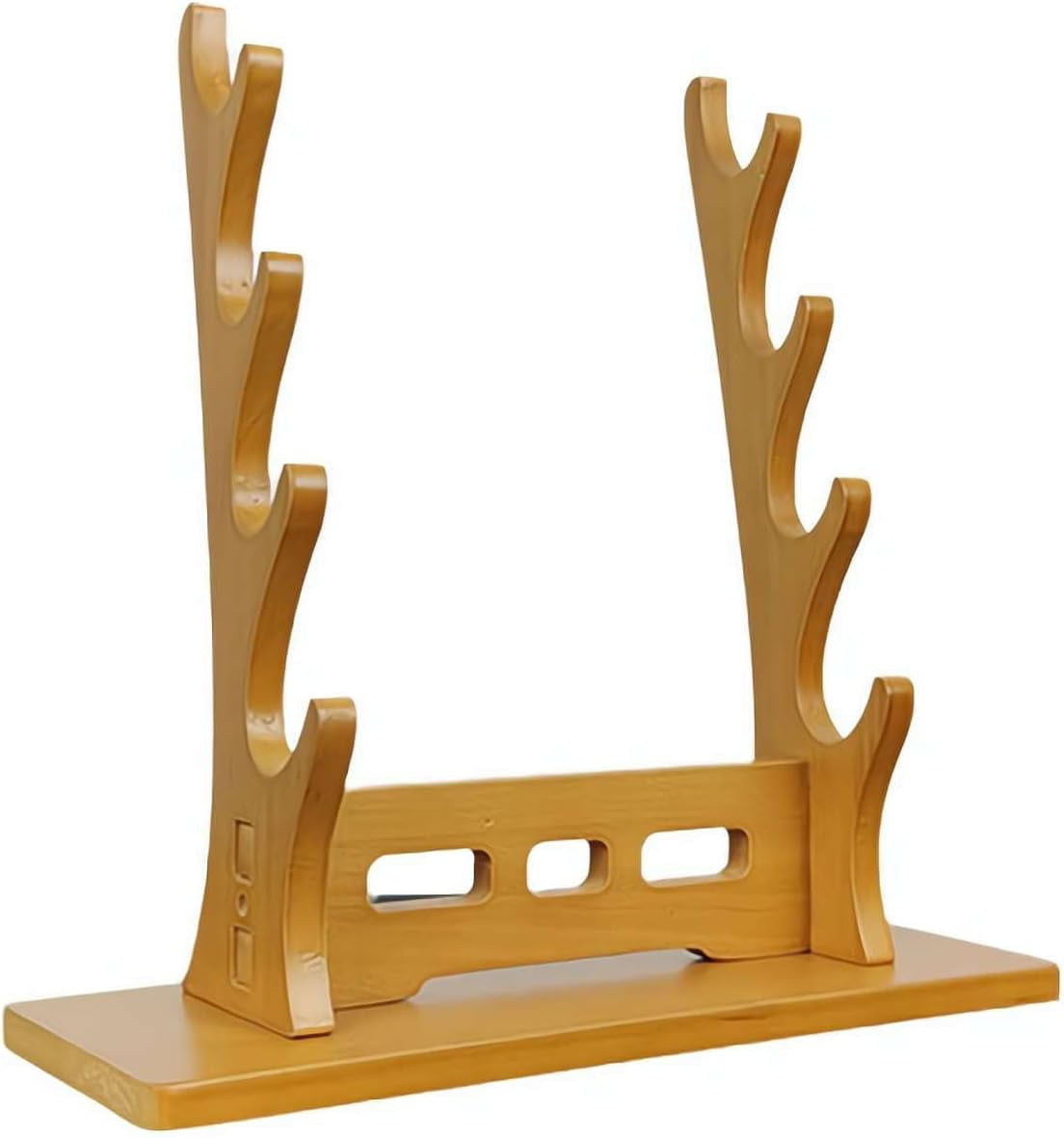 5 Tier Wood Flute Stand, Wooden Flute Rack, Swo-rd Wall Mount, Flute ...