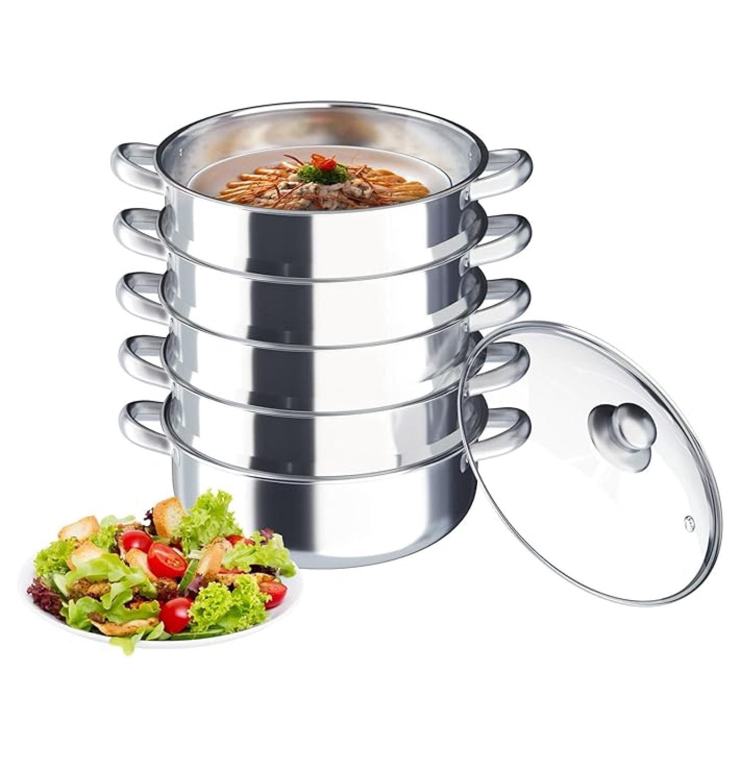 5 Tier er Cooker,Home Pot Set,Multi tier Stainless Steel Kitchen ...