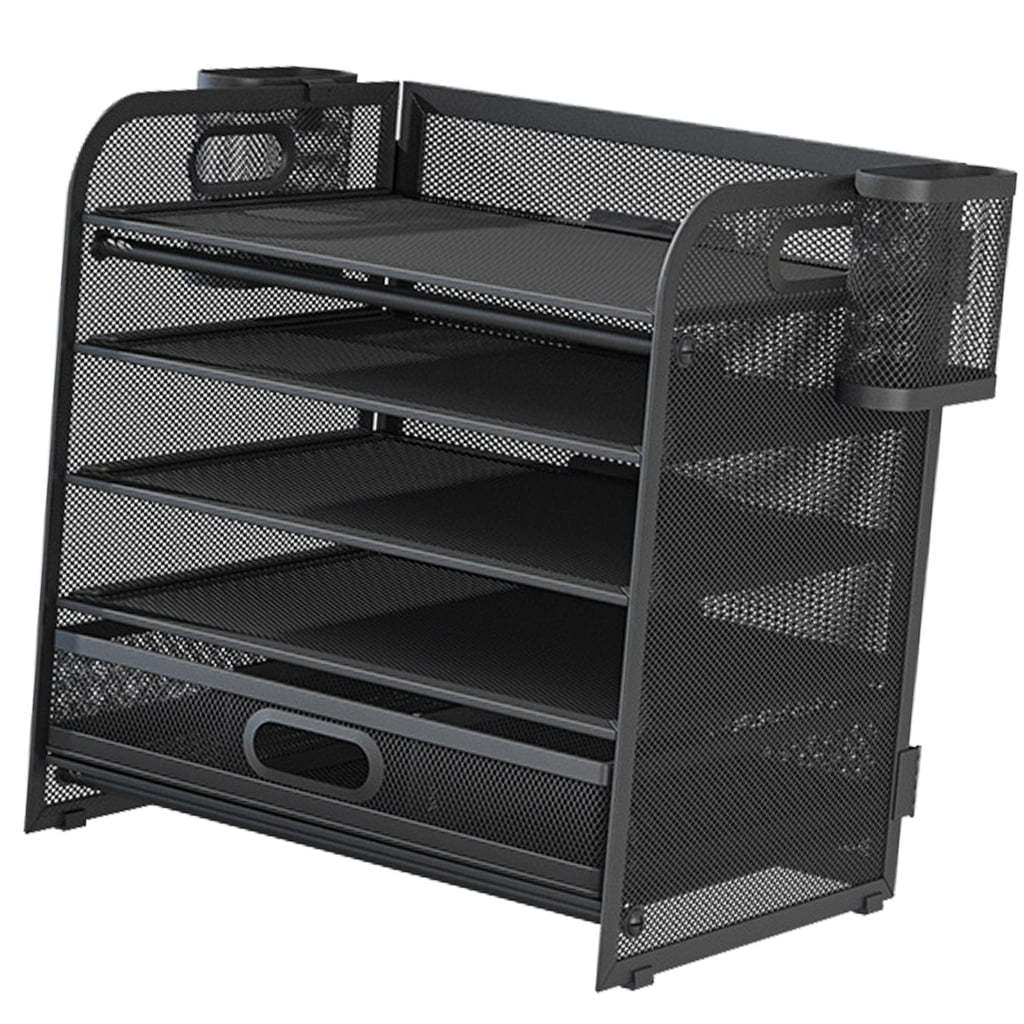 5-Tiered Desk Organizers and Accessories with Sliding Drawer, 2 Pencil ...