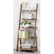 Solid Bamboo Wood A-Shaped Display Shelves, Classic 4-Tier Ladder ...