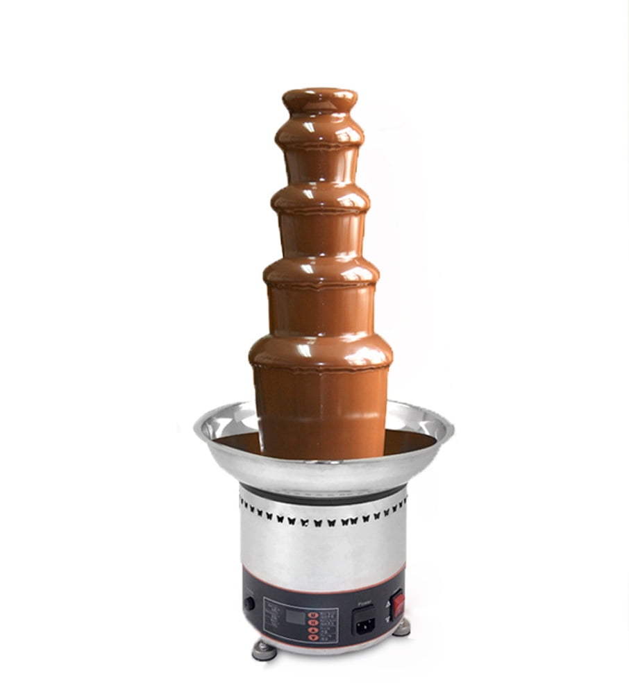 5 Tiers Chocolate Waterfall Fountain Heating Chocolate Fondue Fountain ...