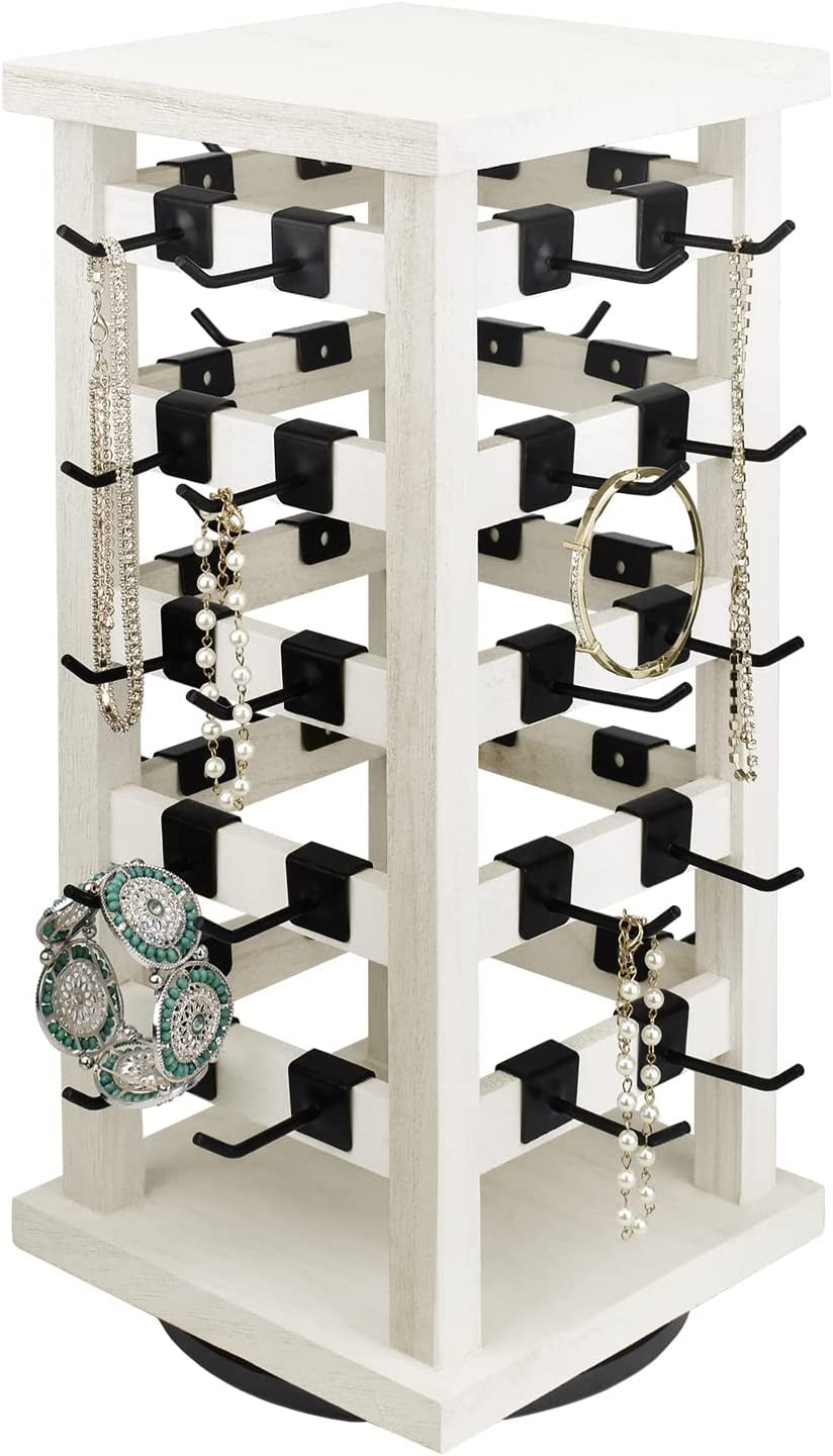 5 Tiers Easy Assemble Exquisite Rotating Jewelry Storage Display Tower ...
