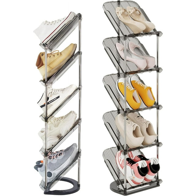 5 Tiers - Free Standing Vertical Shoes Racks for Small Spaces and ...
