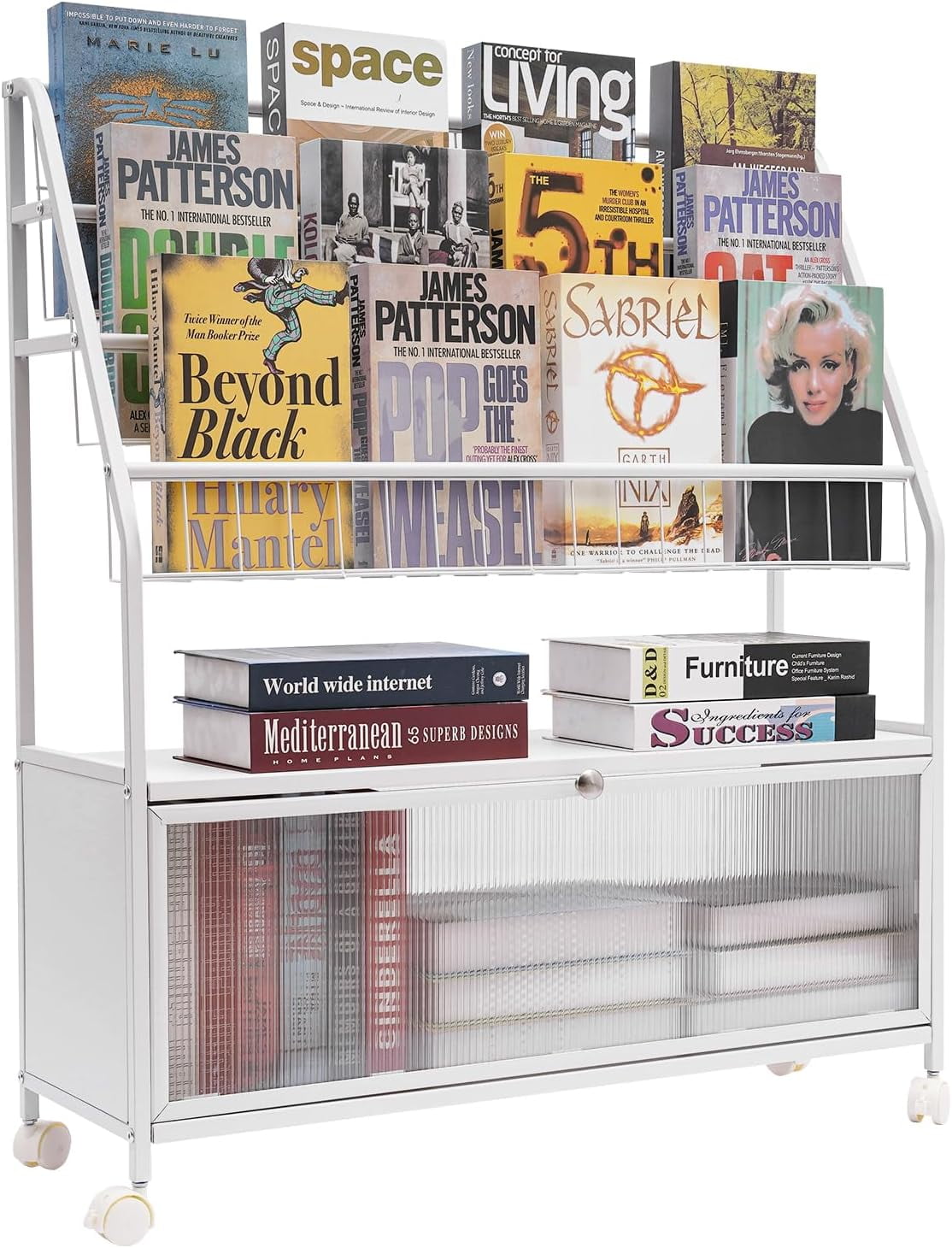 5 Tiers Kids Bookshelf,Bookcase Display Stand Floor Standing Storage ...