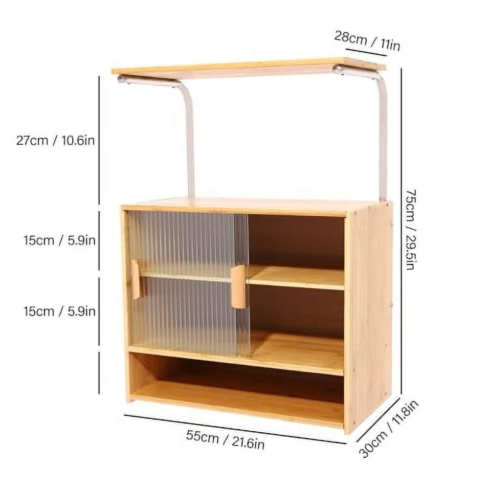 5 Tiers Kitchen Storage Cabinet with Adjustable Shelf, Countertop ...