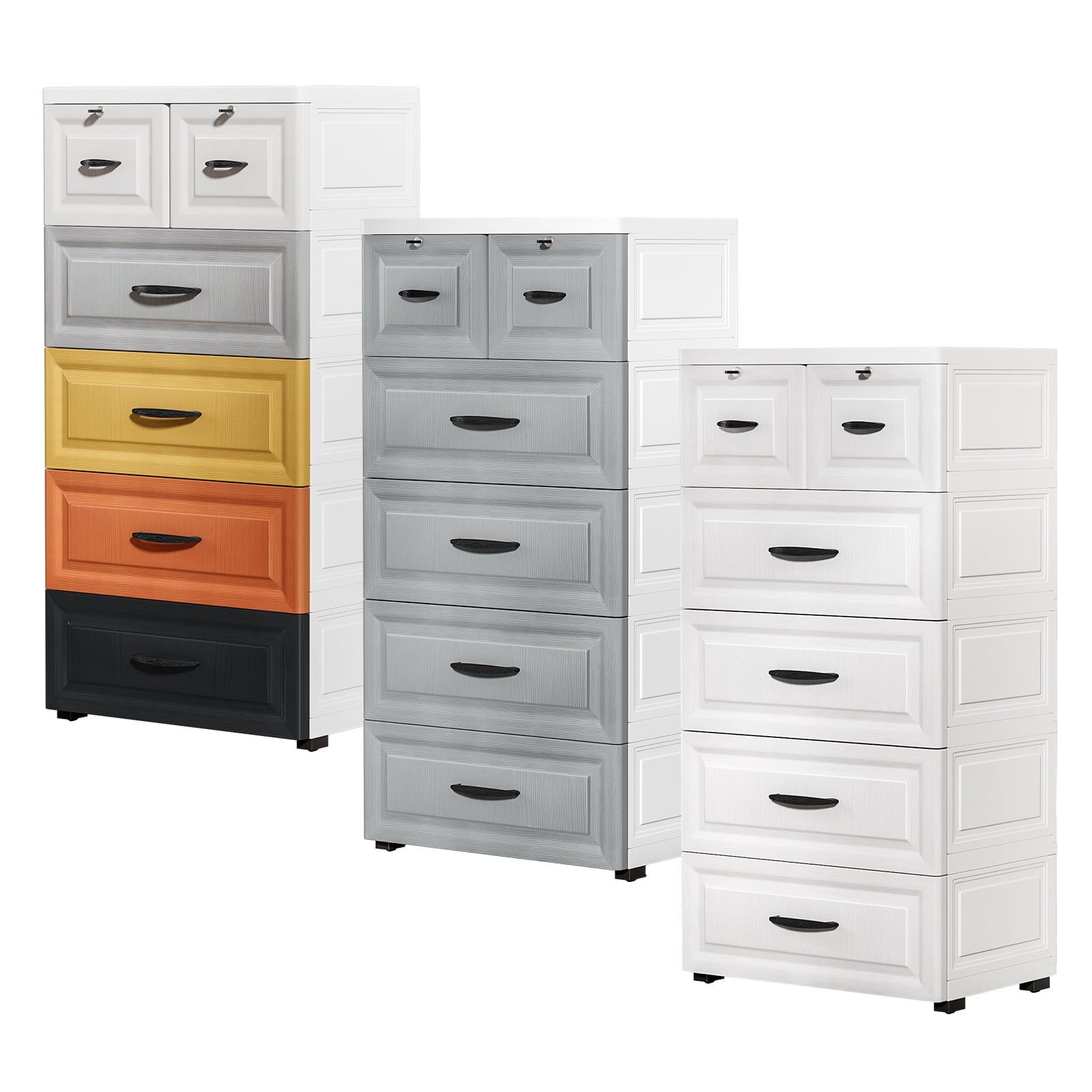 5-Tiers Plastic Storage Bins, Cube Storage Organizer, Stackable Storage ...