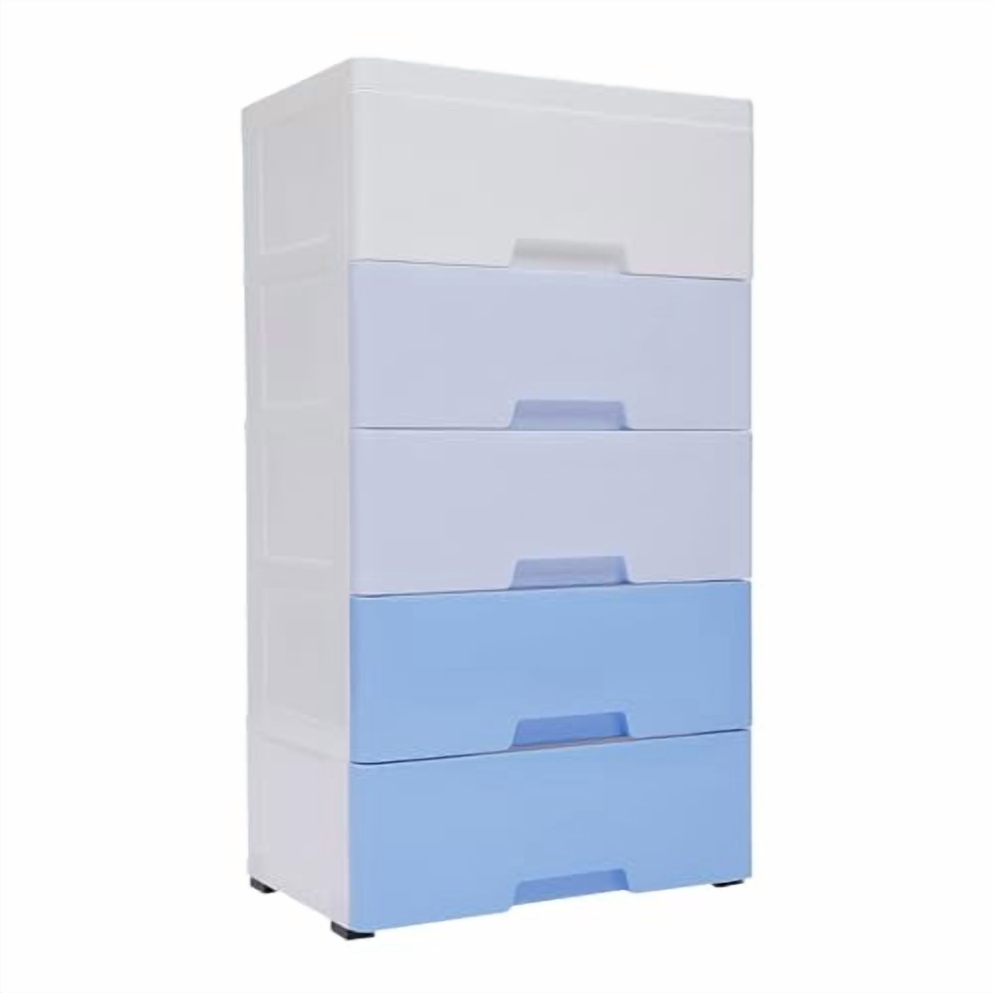5 Tiers Plastic Storage Drawer Units,Closet Organizer Stacking Vertical ...