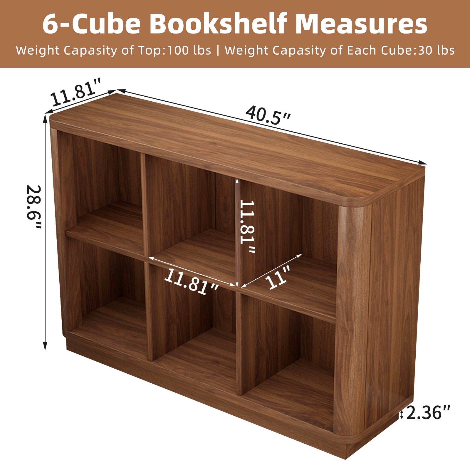 5 Tiers Rotating Bookshelf, Corner Bookcase, 360 Display Wood Spinning ...