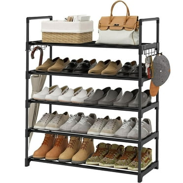 FANHAO 4-Tier Shoe Rack, 100% Stainless Steel Shoe Storage Organizer ...