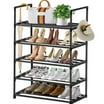 FANHAO Vertical Display 4-Tier Stainless Steel Shoe Rack, Stores Up To ...