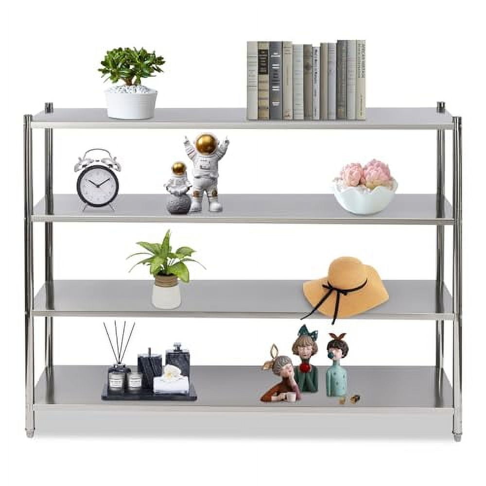 5 Tiers Stainless Steel Shelving, Adjustable Shelving Unit, Heavy Duty ...