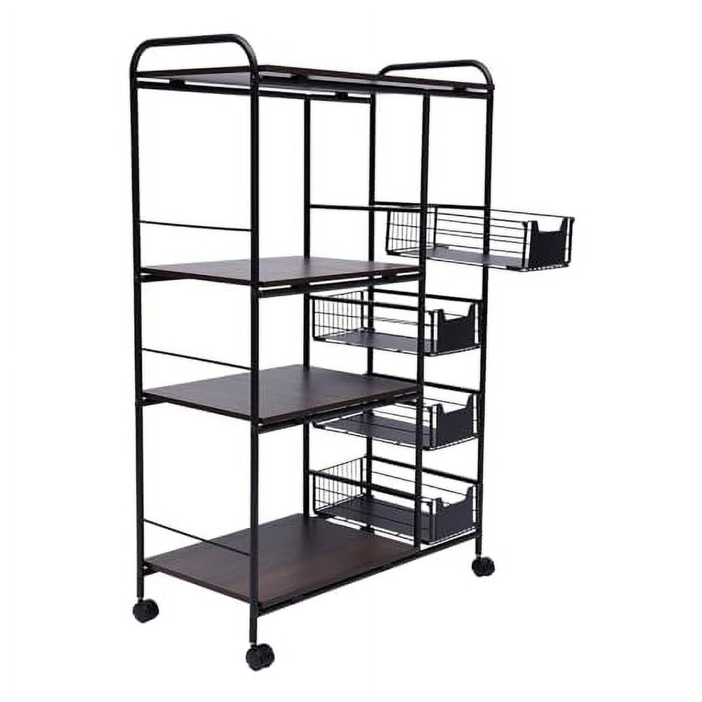 5 Tiers Storage Rack with 4 Drawers, 220lbs Freestanding Heavy Duty ...