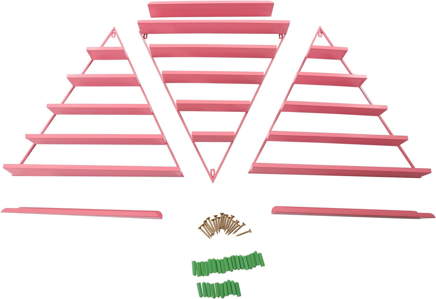 5 Tiers Wall-Mounted Metal Nail Polish Display Rack, Simple Triangular ...