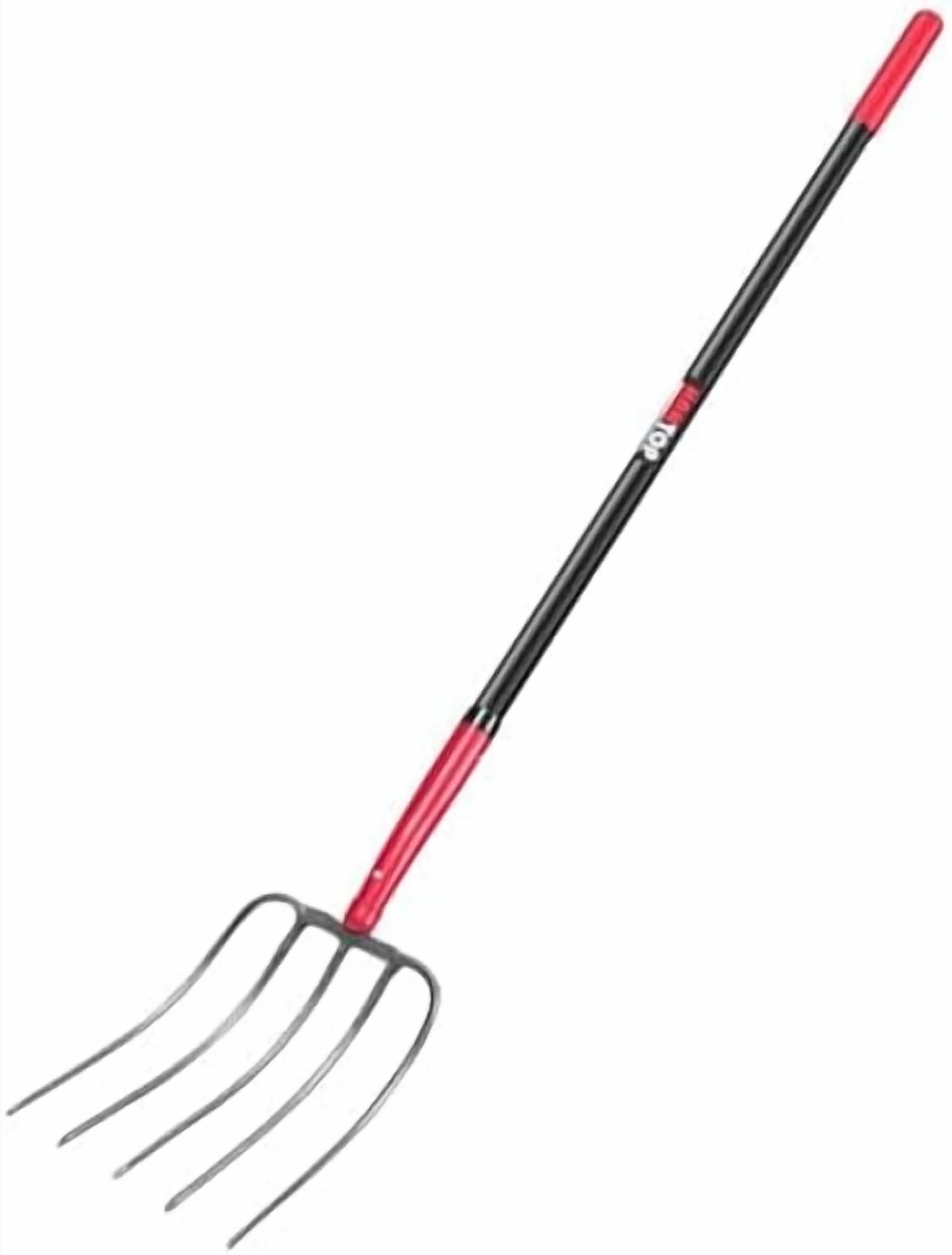 5-Tine Pitch Fork Garden Forks Heavy Duty Manure Fork Pitchfork with ...