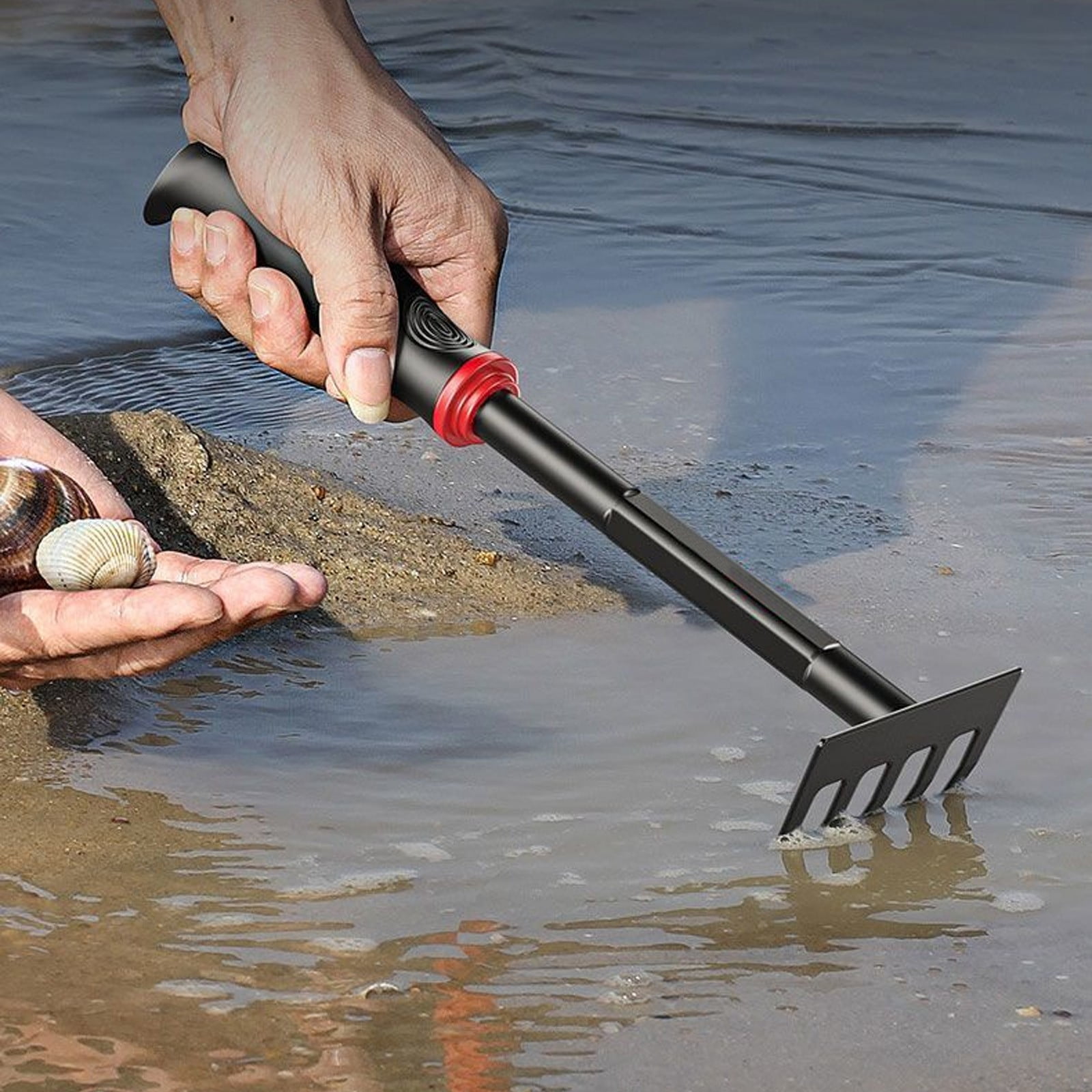 5-Tine Quenched Steel Hand Rake, HRC60 Hardened Garden Tool for Flowers ...