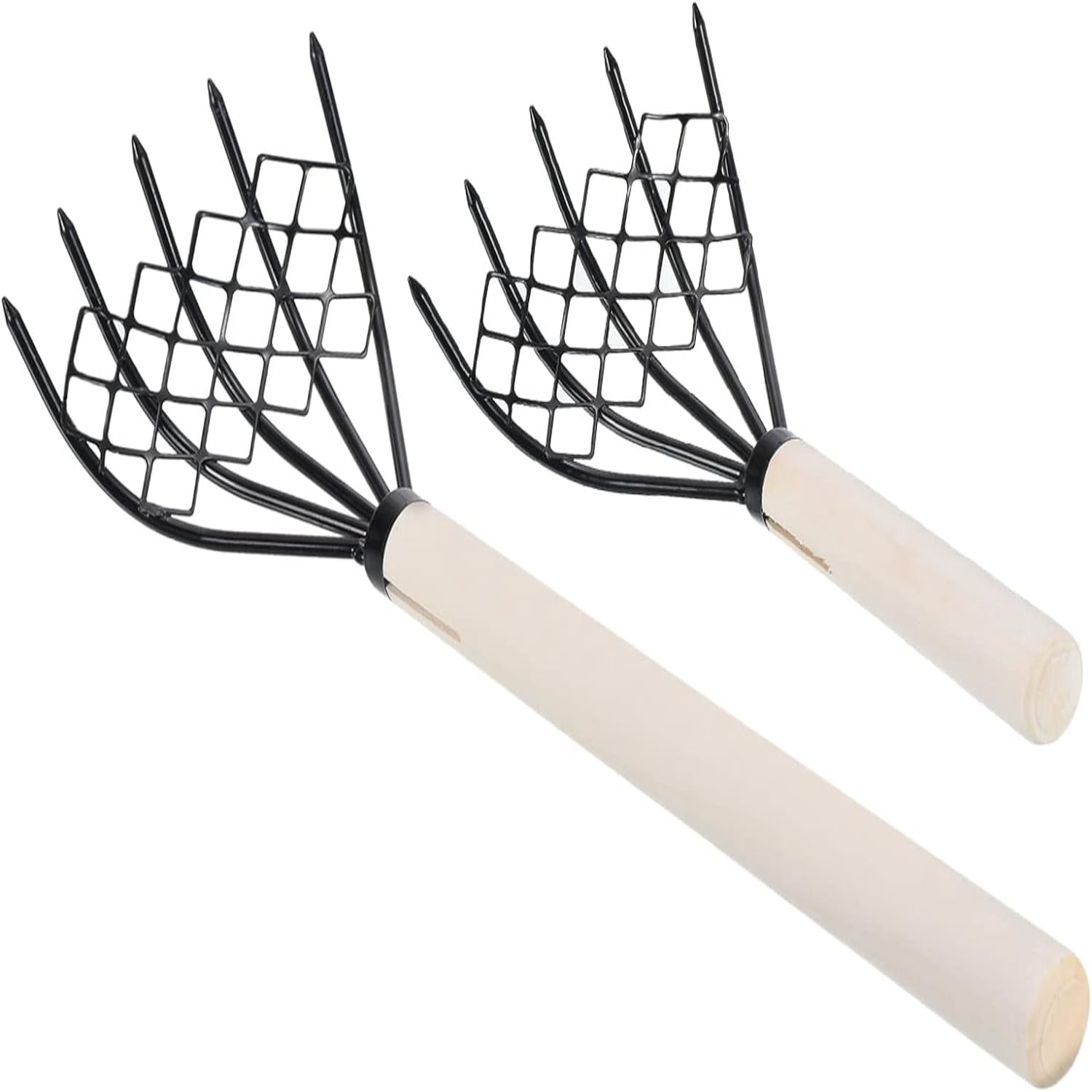 5-Tine Steel Claws Hand Rake 2 Pieces Shell Clam Digger Dig Seafood ...