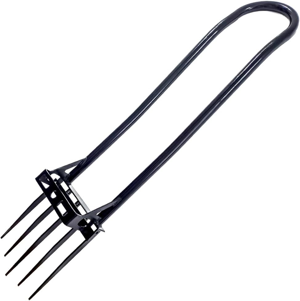 5 Tines Heavy Duty Pitch Fork for Gardening Spading Digging Fork Garden ...