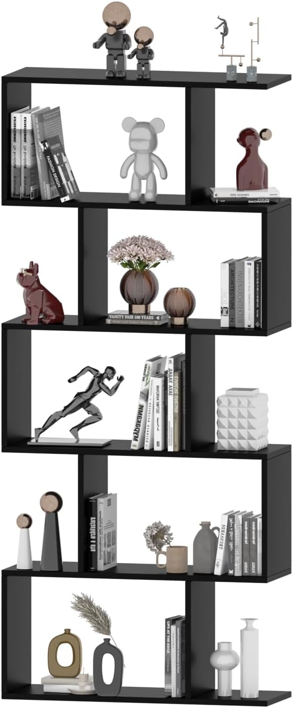 5 Tire Geometric Bookcase,Funky Bookshelf with Anti-Tip Safety Kit ...