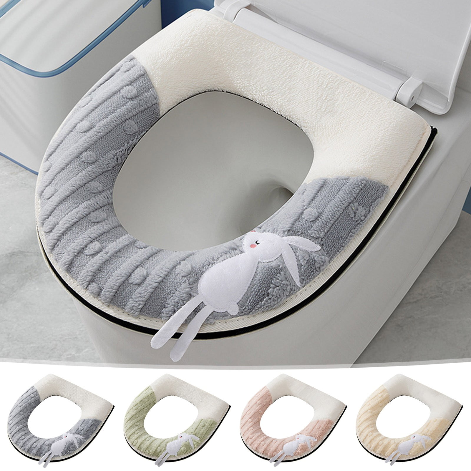 under 5, Toilet Seat Cover, Plush Warm Pad, Waterproof Material ...