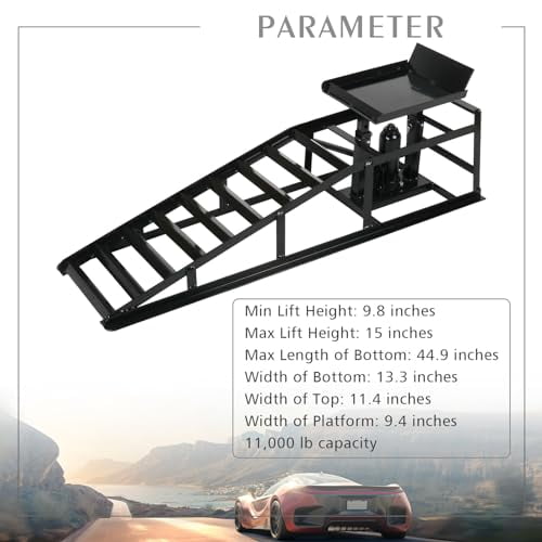 5 Ton 2 Pack Hydraulic Car Ramp Elevator 10000 Lbs for Auto Car Truck ...