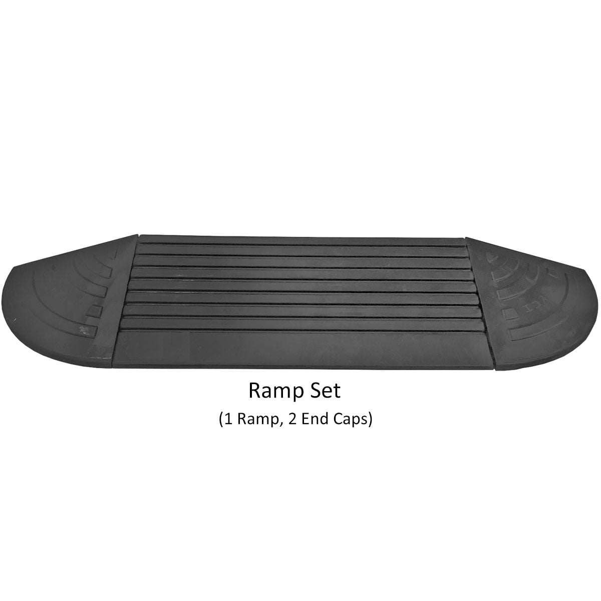 5 Ton Wide Rubber Curb Ramp Set - 4" Height with End Caps - Walmart.com