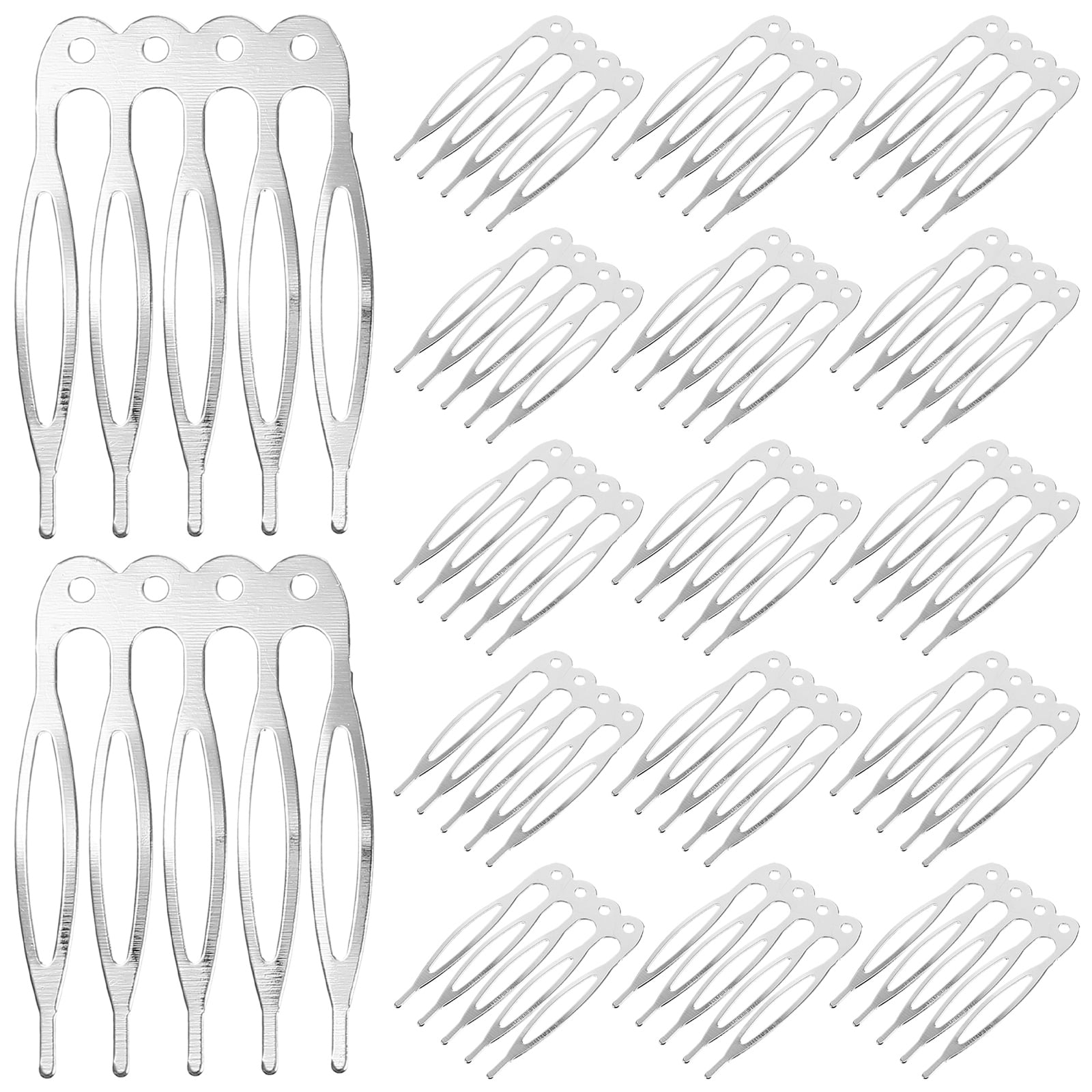 5 Tooth Comb 50 Pcs Metal Hair Clips Combs for Women Decor Pin Women's ...