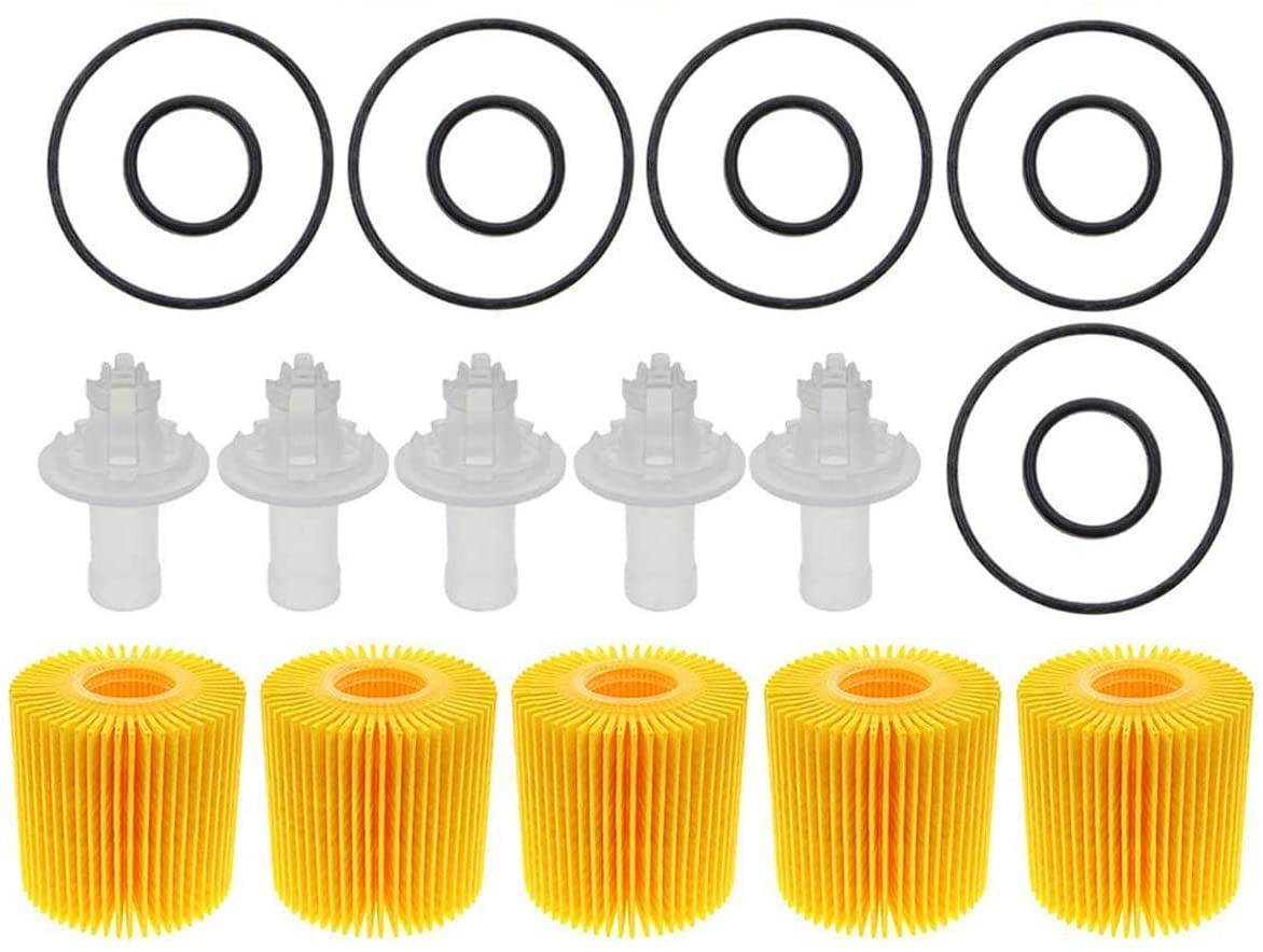 (5) Toyota Genuine Parts 04152-YZZA4 Replaceable Oil Filter Element ...