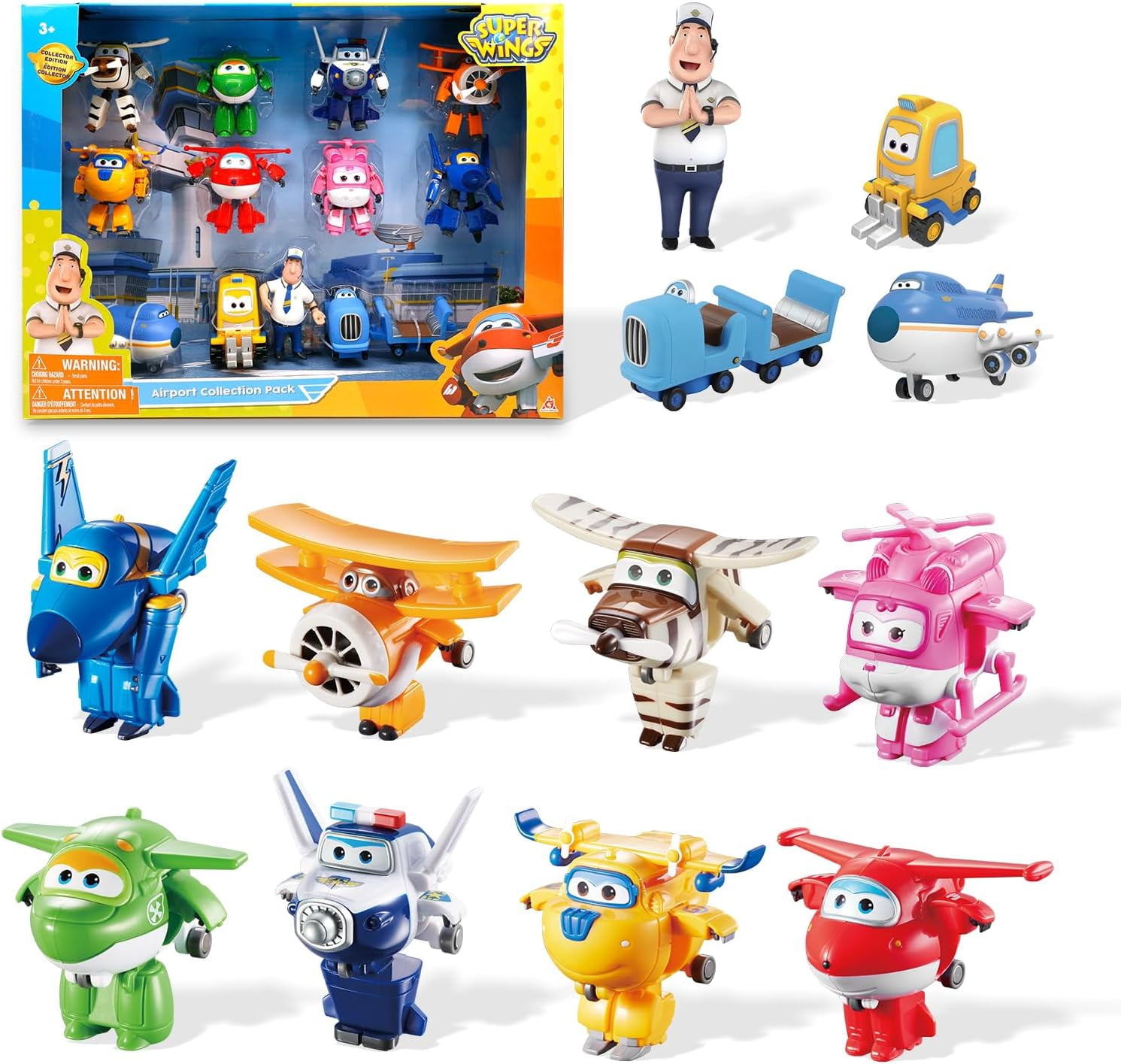 - 5" Transforming Airport Airplane Toys Collection Playset Vehicle ...