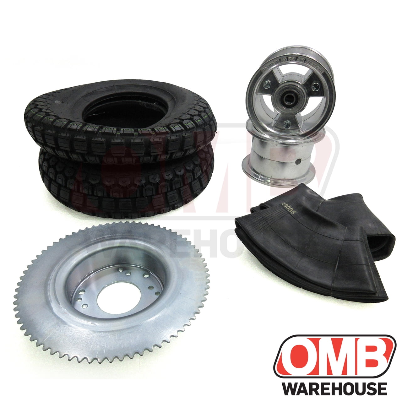 5" Tri-Star Wheel Package - Studded Tire - 72 Tooth Sprocket - Walmart ...