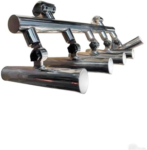 5 Tubes Fishing Rod Holder,35° Angle Adjust,Stainless Steel Fishing ...