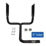 5" Turbo Dual Smoker Diesel Exhaust Stack T Pipe System w/ 2Pcs 5 ...