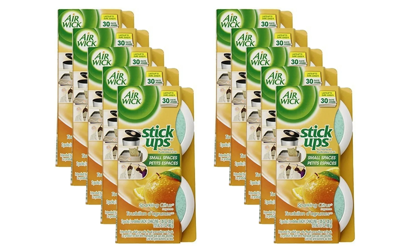 (2 pack) 5 Twin Packs Air Wick Stick Ups Solid Air Fresheners ...