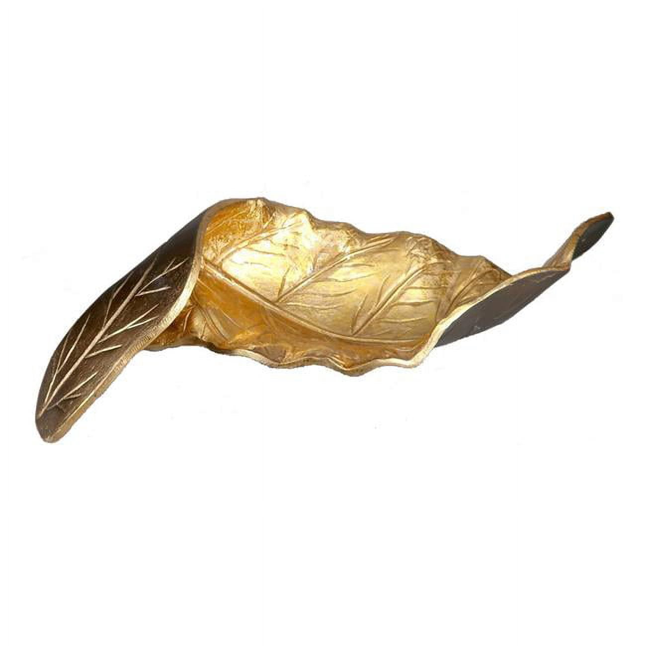 5" Two Toned Gold Twisted Leaf Sculpture - Walmart.com