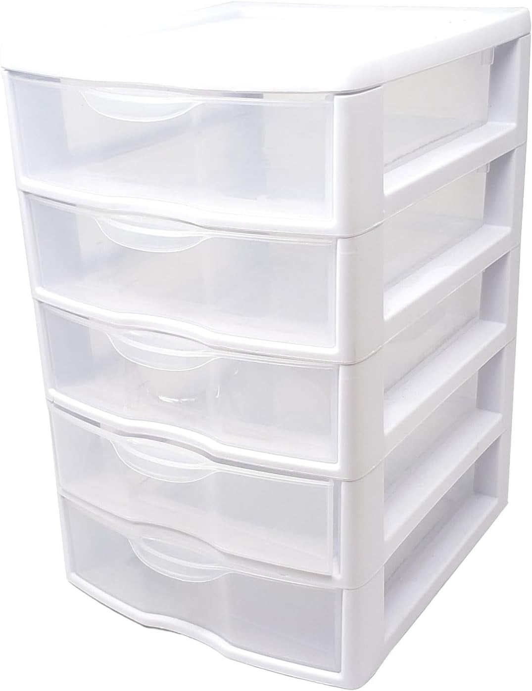 5 Unit Plastic Shelves Drawer Organizer Shelving Storage Set Solution ...