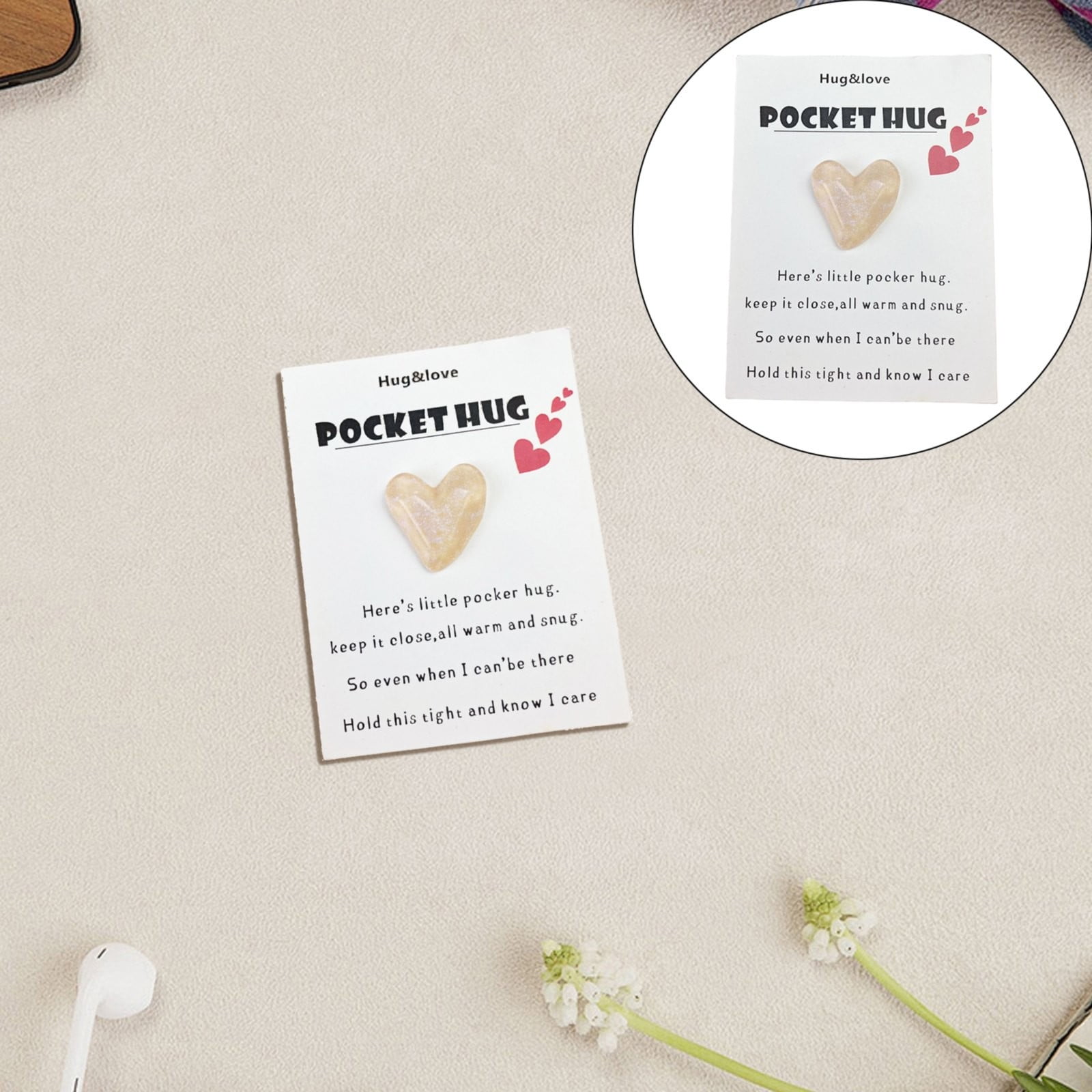 Under $5 Valentine's Day Heart-Shaped Greeting Card, Aurlik Pocket Hug ...