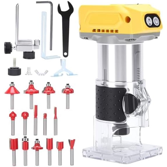 5 Variable Speeds Cordless Compact Router Compatible with D e w alt 20V ...