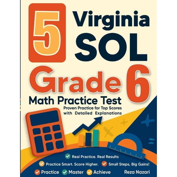 5 Virginia SOL Grade 6 Math Practice Tests: Proven Practice for Top ...