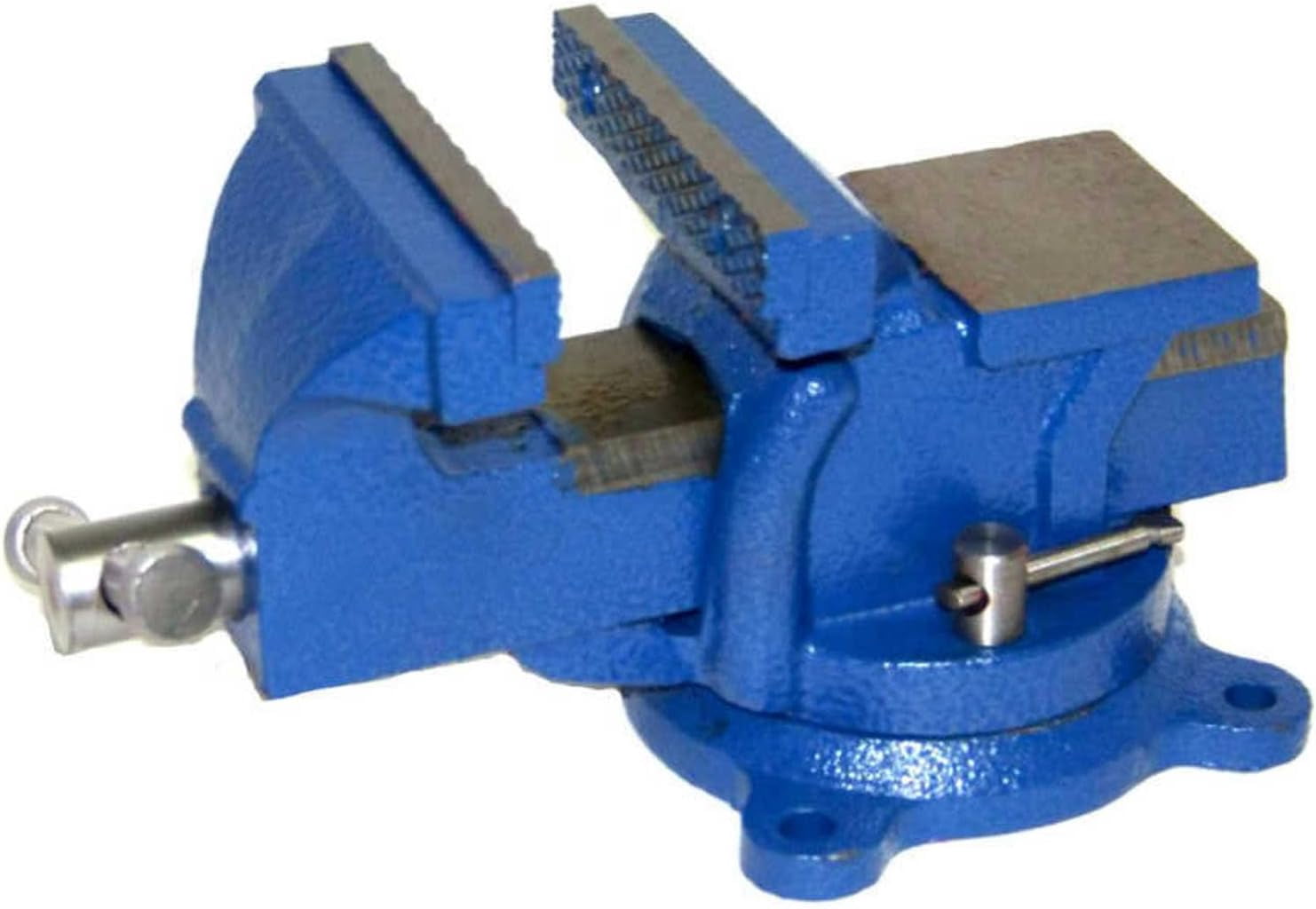 5" Vise With Anvil Swivel Locking Base Table Top Clamp Heavy Duty Steel ...