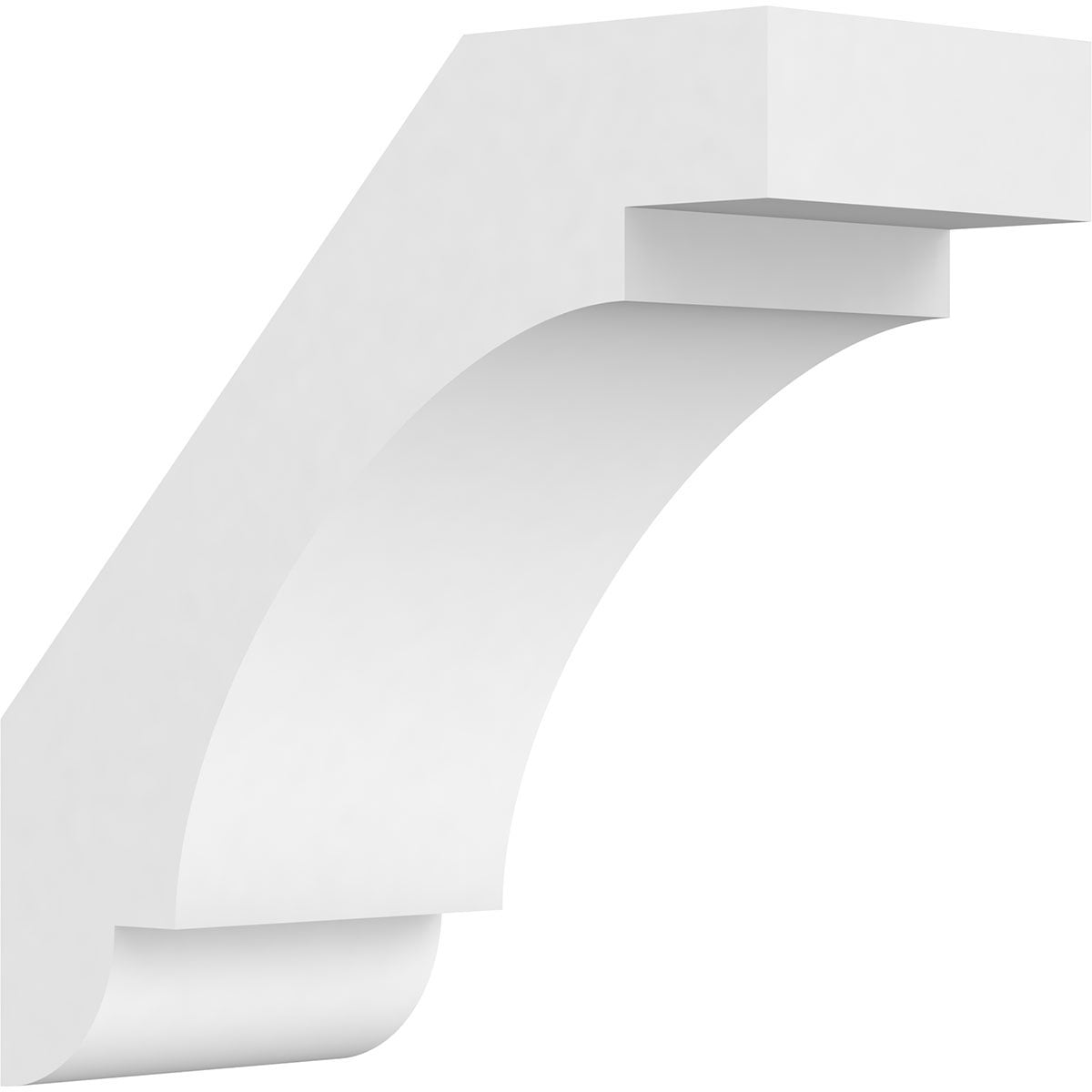 5"W x 12"D x 12"H Standard Aspen Architectural Grade PVC Knee Brace ...