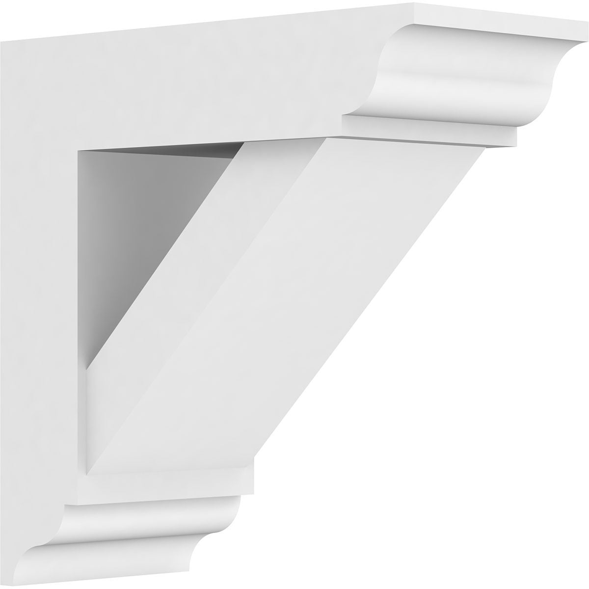 5"W x 12"D x 12"H Standard Traditional Architectural Grade PVC Bracket ...
