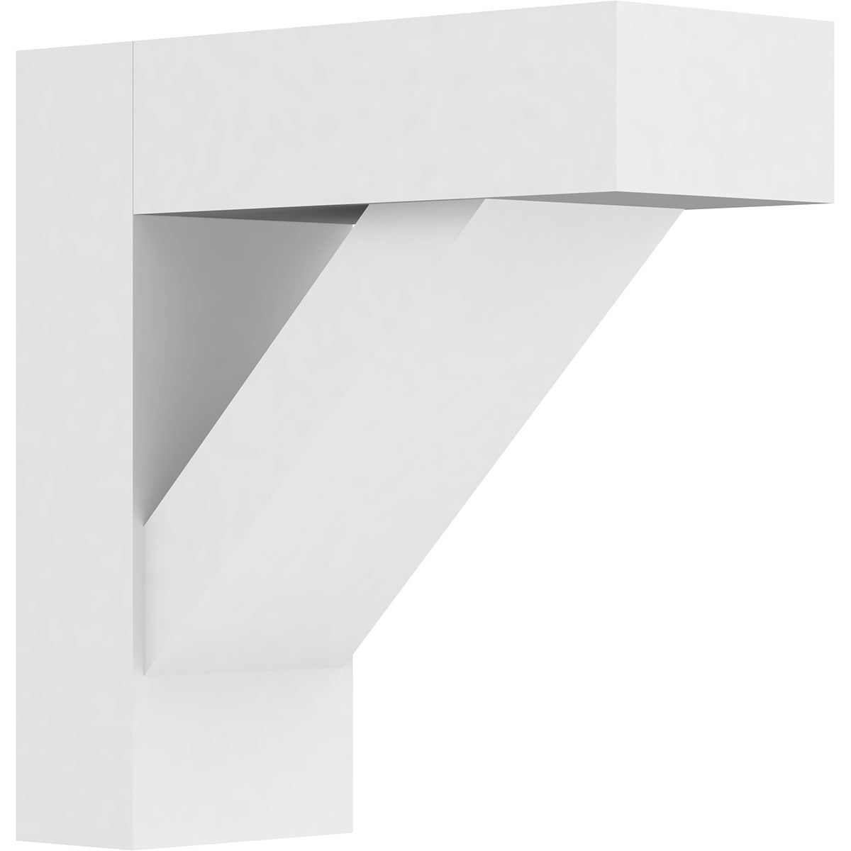 5"W x 14"D x 14"H Standard Traditional Architectural Grade PVC Bracket ...