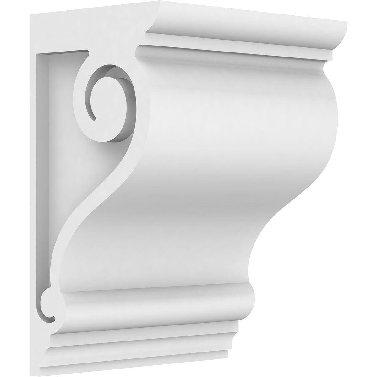 5"W x 4"D x 8"H Standard Scroll Architectural Grade PVC Corbel ...